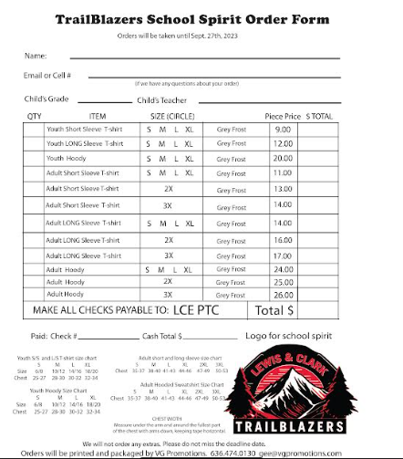 LCE Spirit Wear | Lewis & Clark Elementary School